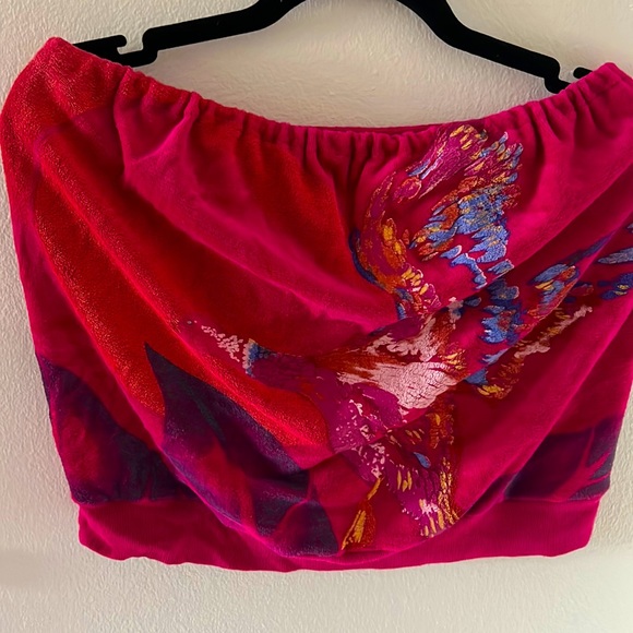 Vintage America | Tops | Vintage Hand Painted Terry Tube Top | Poshmark